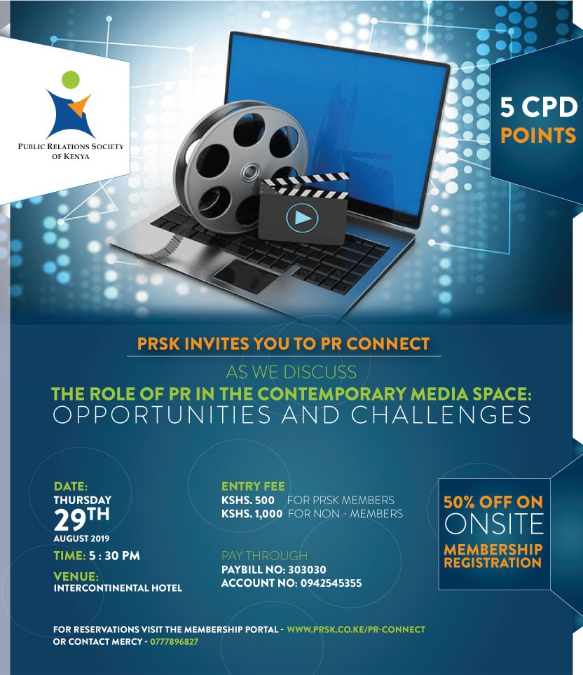 PRSK PR Connect - August-29 - Public Relations Society of Kenya